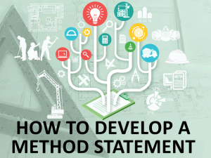 Developing a Method Statement – SMME Construction Training (Pty) Ltd